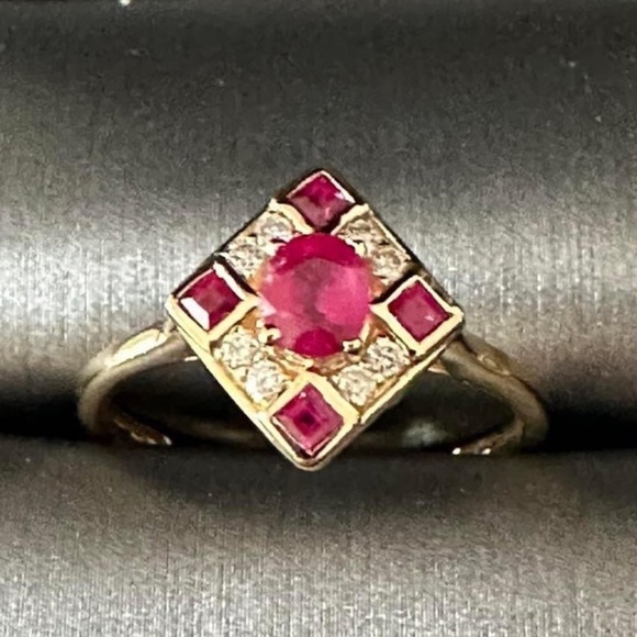 Jewelry | Ruby Diamond 1 Kt Gold Lilith Gin And Grace Ring | Poshmark